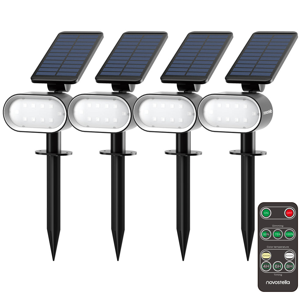 Novostella Solar Landscape Spotlights with Remote, Warm and Cool White
