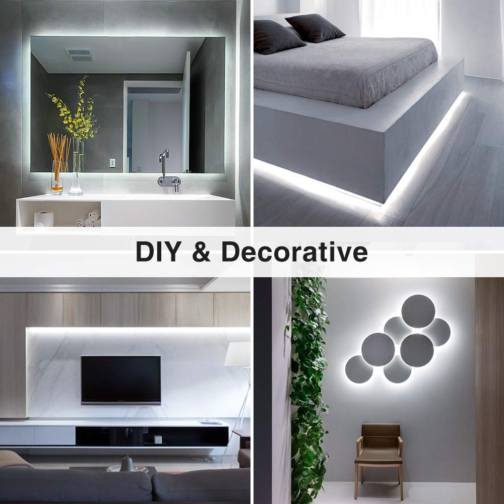 Novostella 40ft 12M 3000K - 6000K White LED Strip Lights, Warm White ...