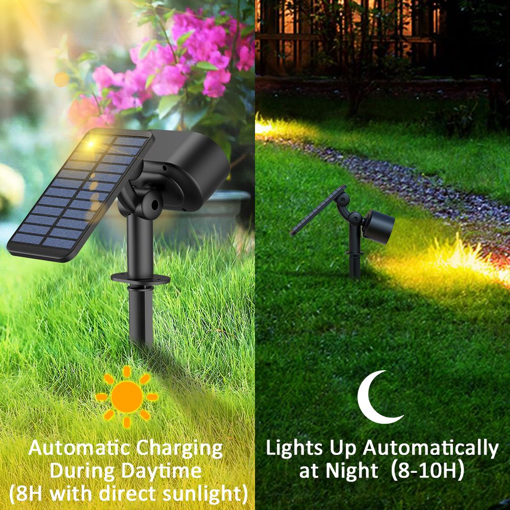 Novostella Smart Solar Powered Landscape Spotlights Outdoor